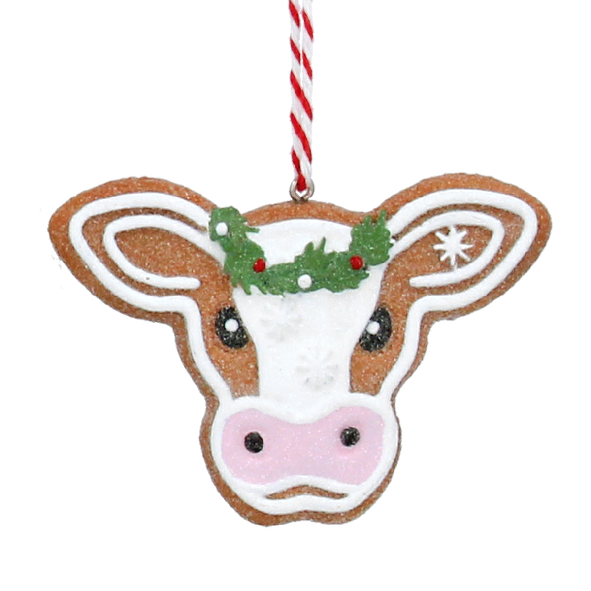 Gingerbread Cow Head Resin Decoration Lay Of The Land Ltd